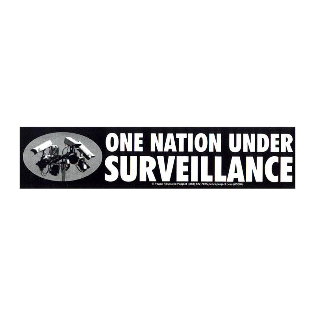 One Nation Under Surveillance - Bumper Sticker / Decal or Magnet - Etsy