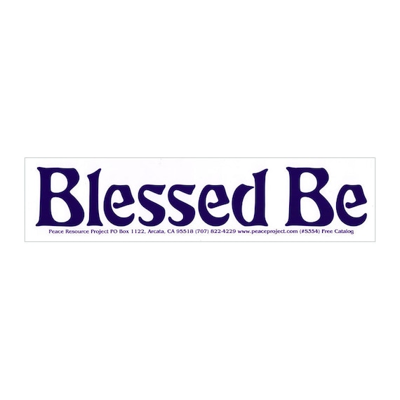 Blessed Be Wiccan / Pagan Bumper Sticker / Decal or Magnet | Etsy