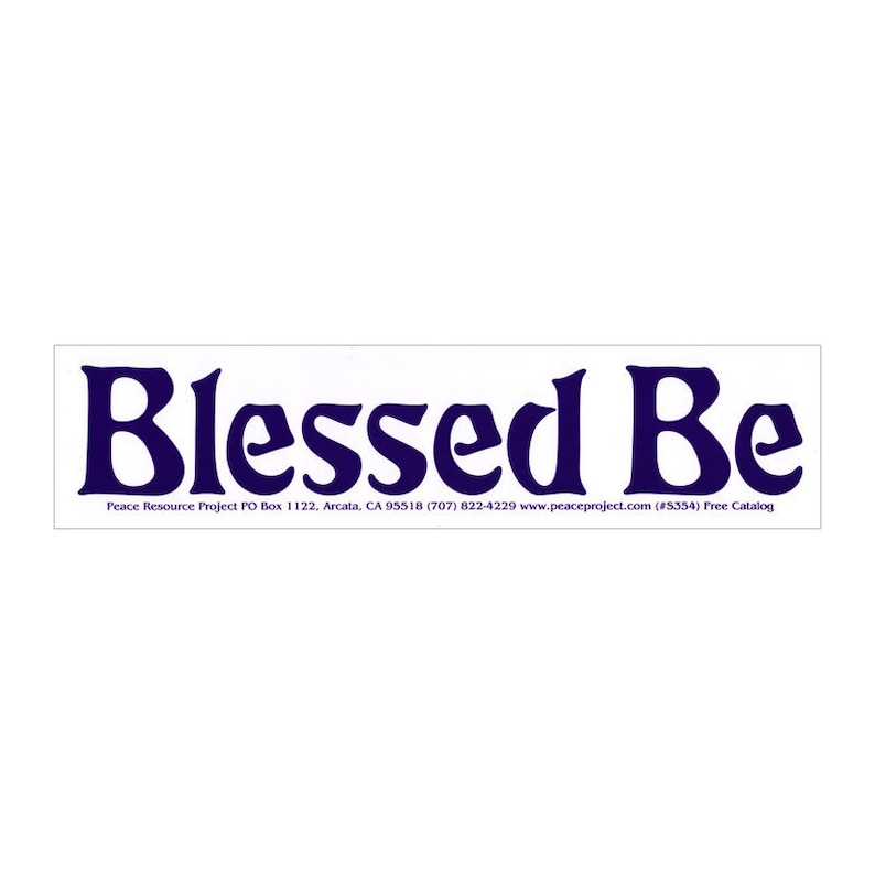 Blessed Be - Wiccan / Pagan Bumper Sticker / Decal or Magnet - Etsy