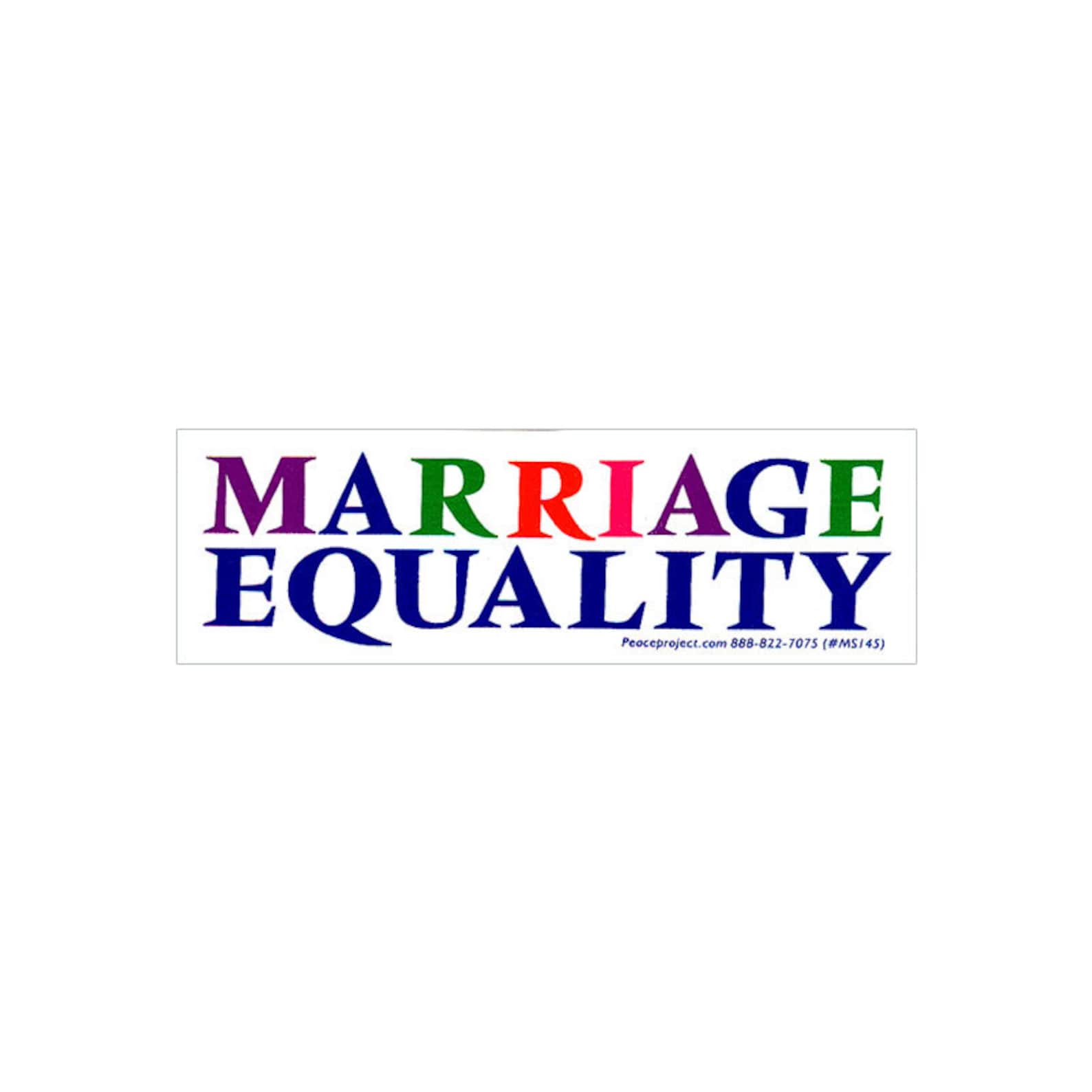 Marriage Equality - Small Bumper Sticker / Laptop Decal or Magnet - Etsy
