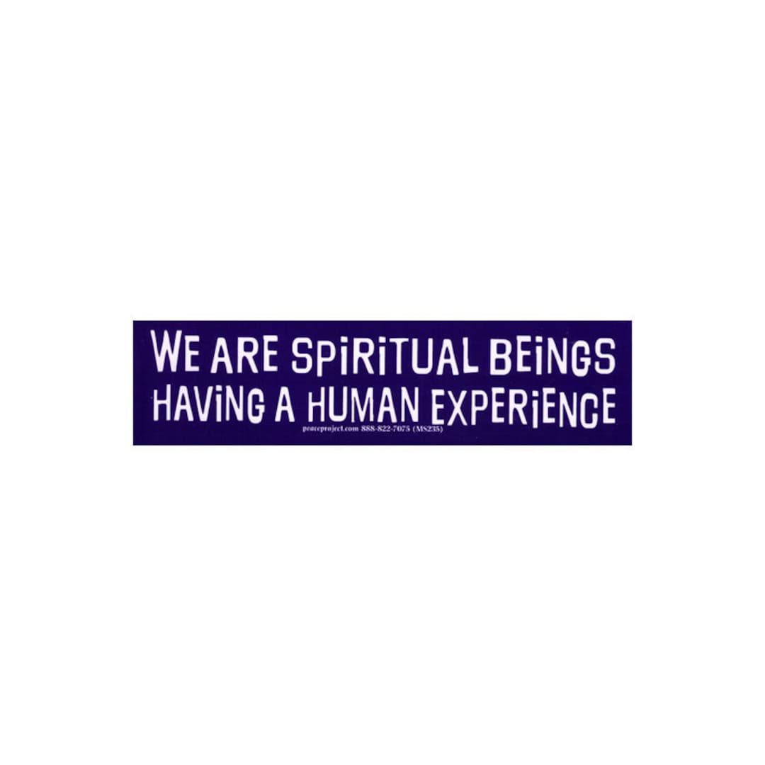 We Are Spiritual Beings Having A Human Experience - Small Bumper ...