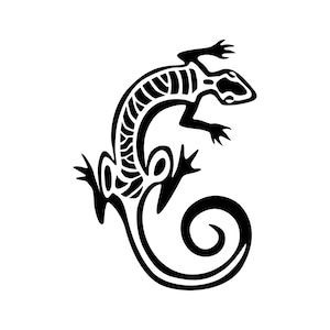 Lizard Vinyl Decal / Rub on Sticker - 14 Colors Available (3.25" X 4.5 ...