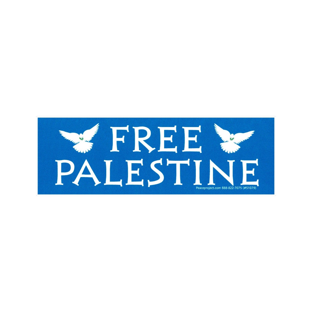 Free Palestine - Israel Gaza Conflict Bumper Sticker / Decal or Magnet ...