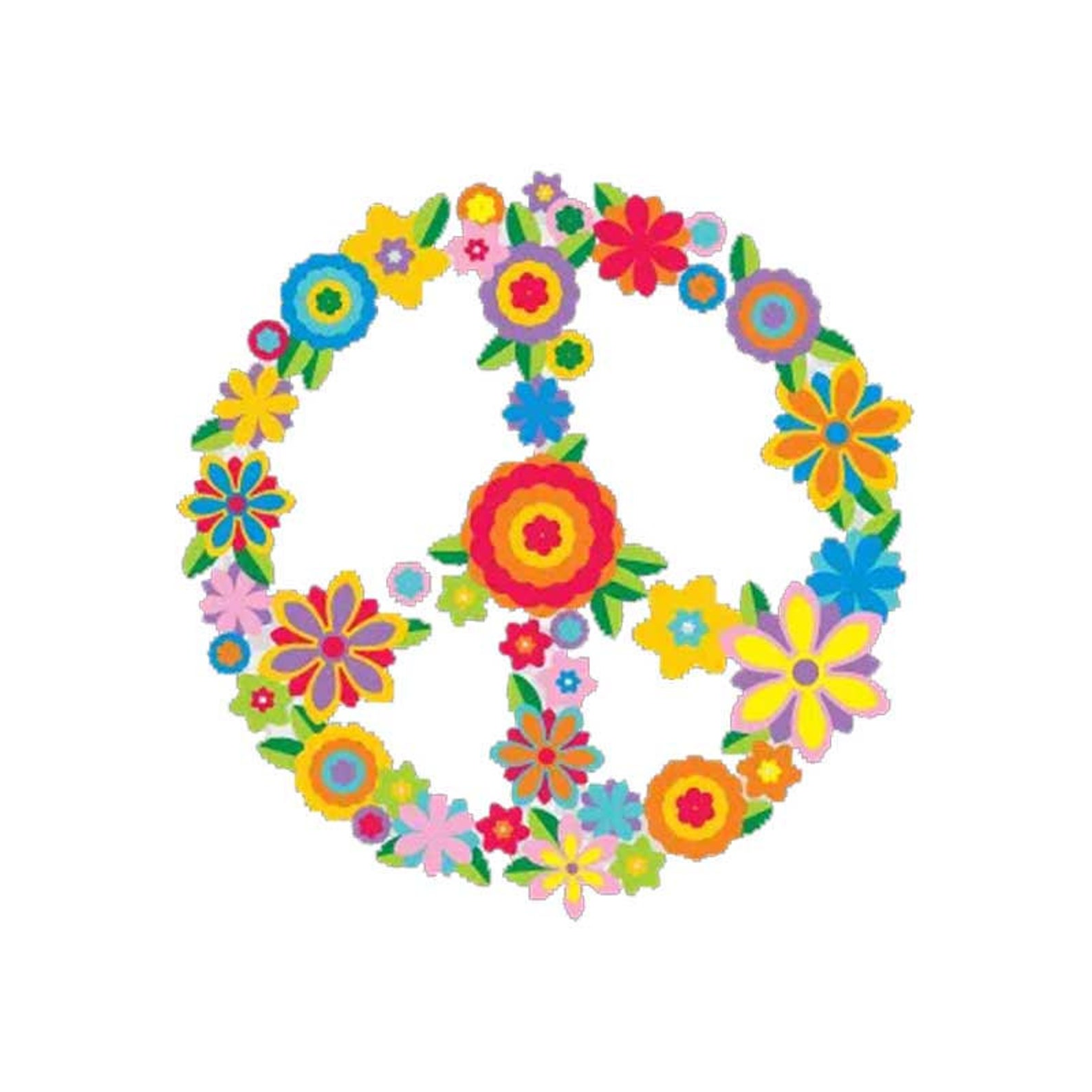 Flower Peace Sign Small Bumper Sticker / Laptop Decal - Etsy