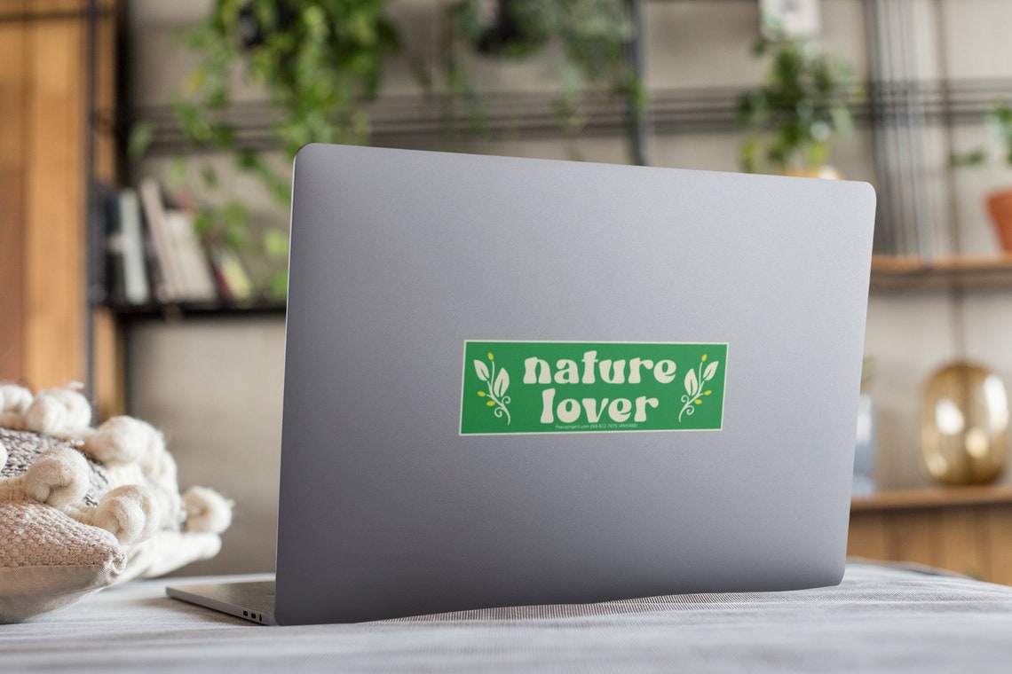 Nature Lover Environmental Preservation Small Bumper Sticker Laptop ...