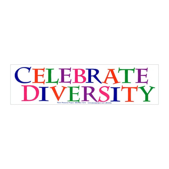Celebrate Diversity Equality Bumper Sticker / Decal or | Etsy