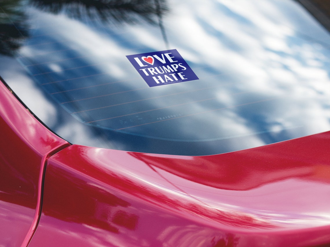Love Trumps Hate Bumper Sticker / Decal or Magnet - Etsy