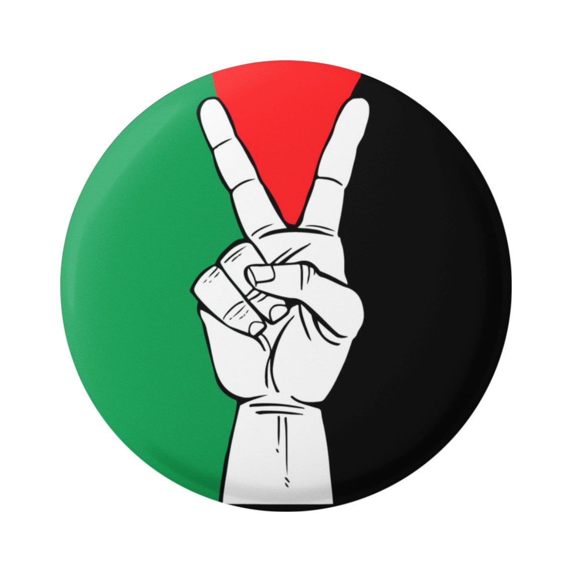 Peace for Palestine Middle East Peacemaking Peace Sign Button Pinback ...