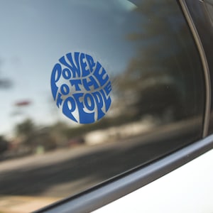 Power to the People Vinyl Decal / Rub on Sticker - 14 Colors Available ...
