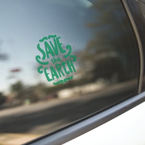 Save the Earth Environmental Conservation Vinyl Decal / Rub on Sticker ...