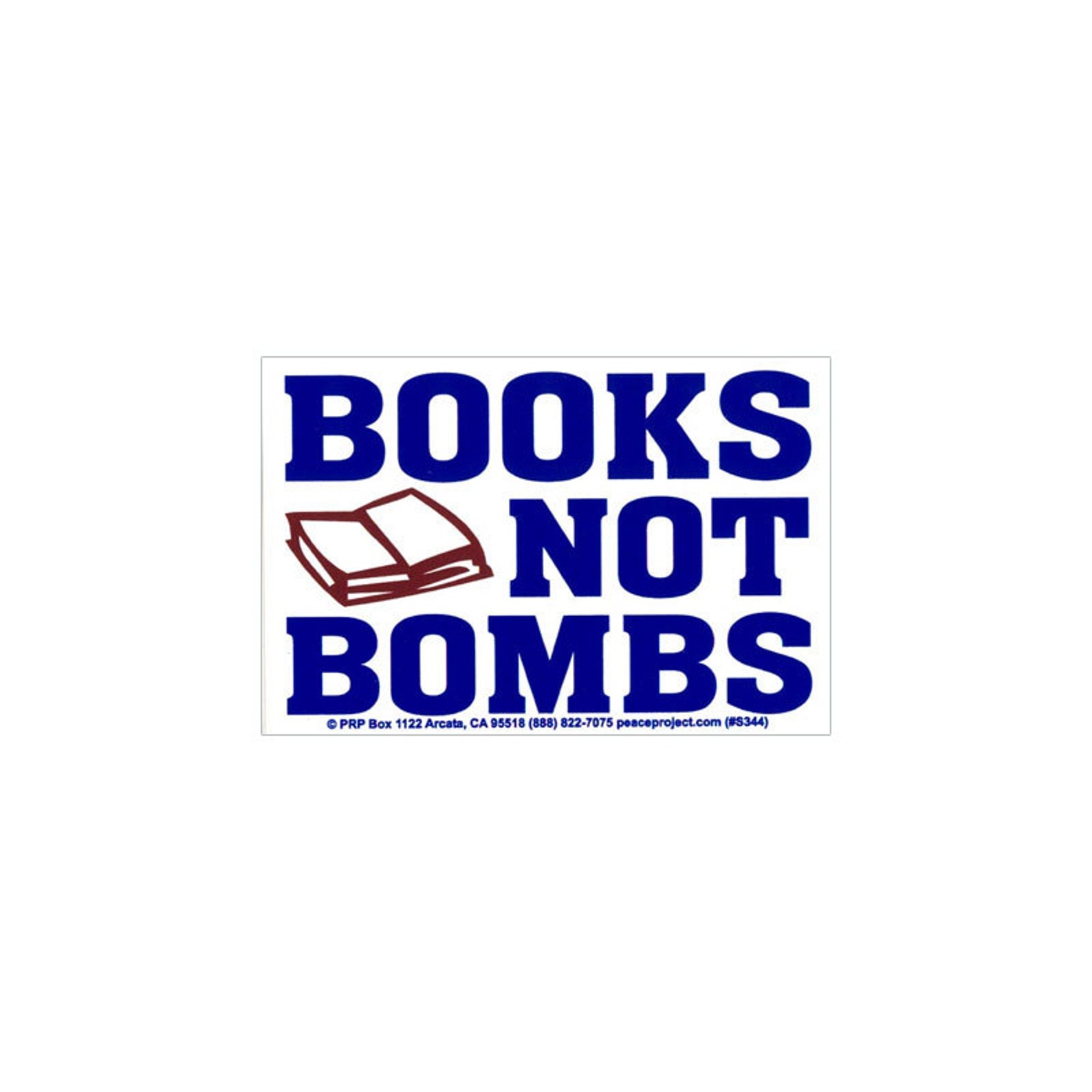 Books Not Bombs Peace and Anti-war Bumper Sticker / Decal or - Etsy