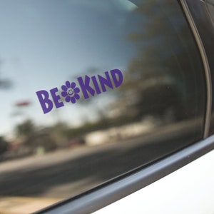 Be Kind Smiley Face Flower Vinyl Decal / Rub on Sticker - 14 Colors ...