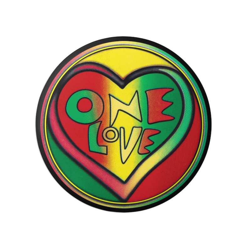 One Love Rasta Reggae Button for Backpacks Jackets Hats or | Etsy