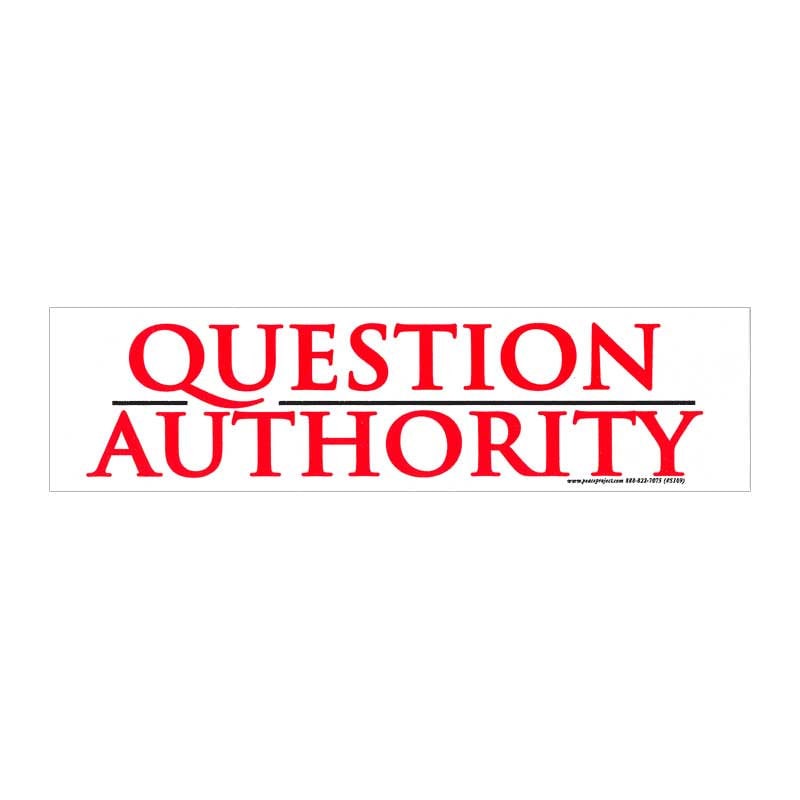 Question Authority Bumper Sticker / Decal or Magnet - Etsy 日本