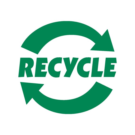Recycle Environmental Awareness Vinyl Decal / Rub on Sticker - Etsy