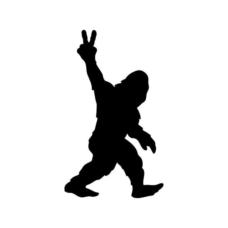Bigfoot Peace Sign Hand Sasquatch Peace Symbol Vinyl Decal / - Etsy