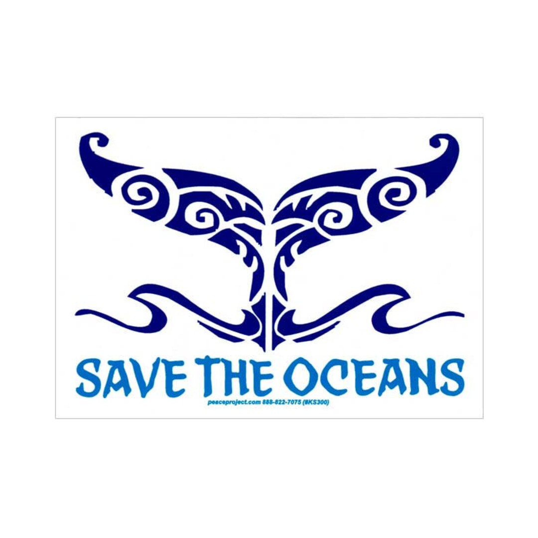 Save the Oceans - Small Bumper Sticker / Laptop Decal or Magnet - Etsy
