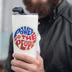 Power to the People Small Bumper Sticker Laptop Decal or Refrigerator ...