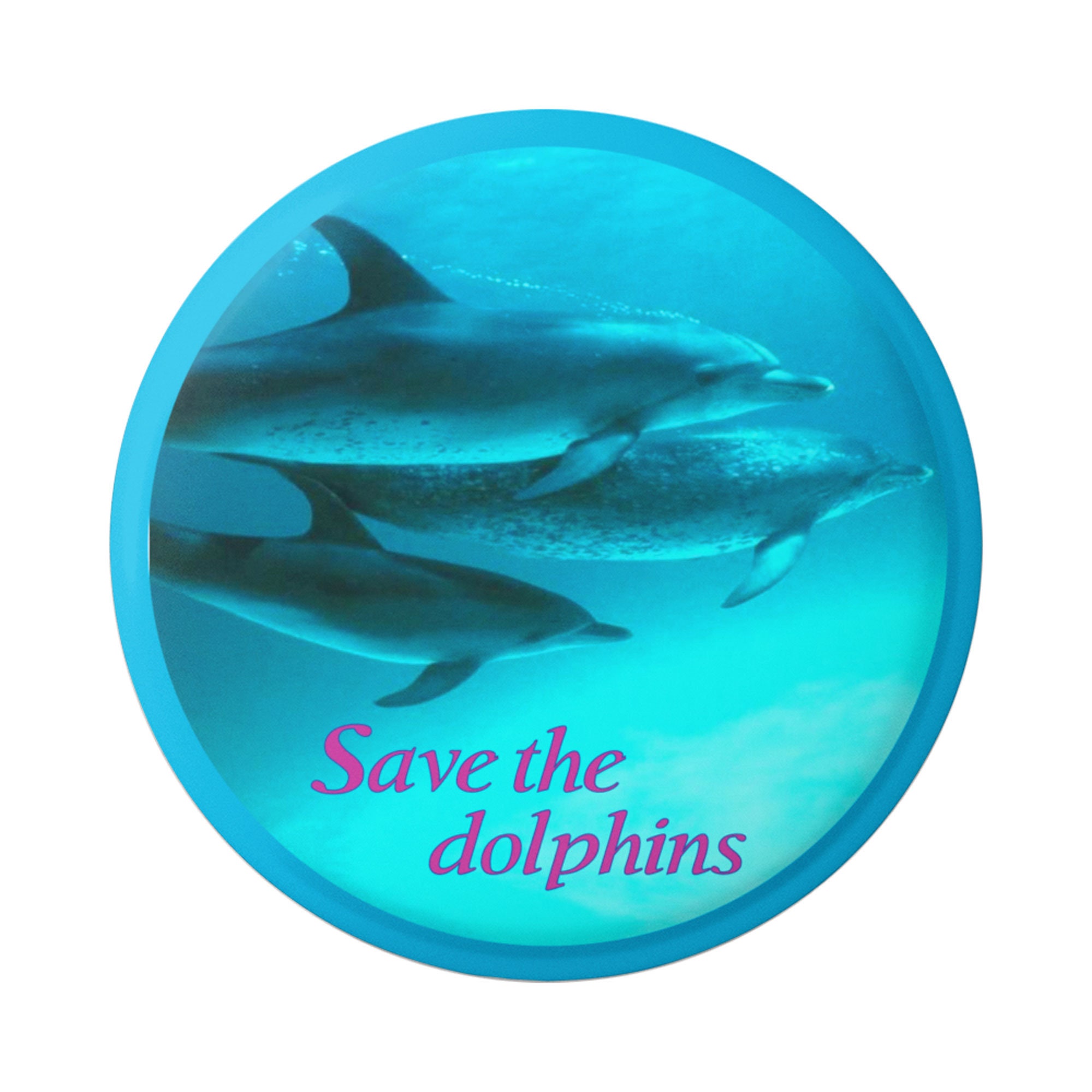 Save the Dolphins Ocean Life Conservation Button Pinback for - Etsy UK