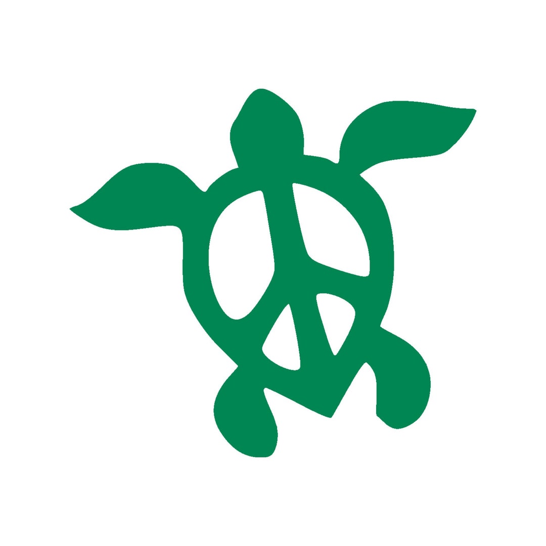 Little Peace Turtle Vinyl Decal / Rub on Sticker - 14 Colors Available ...