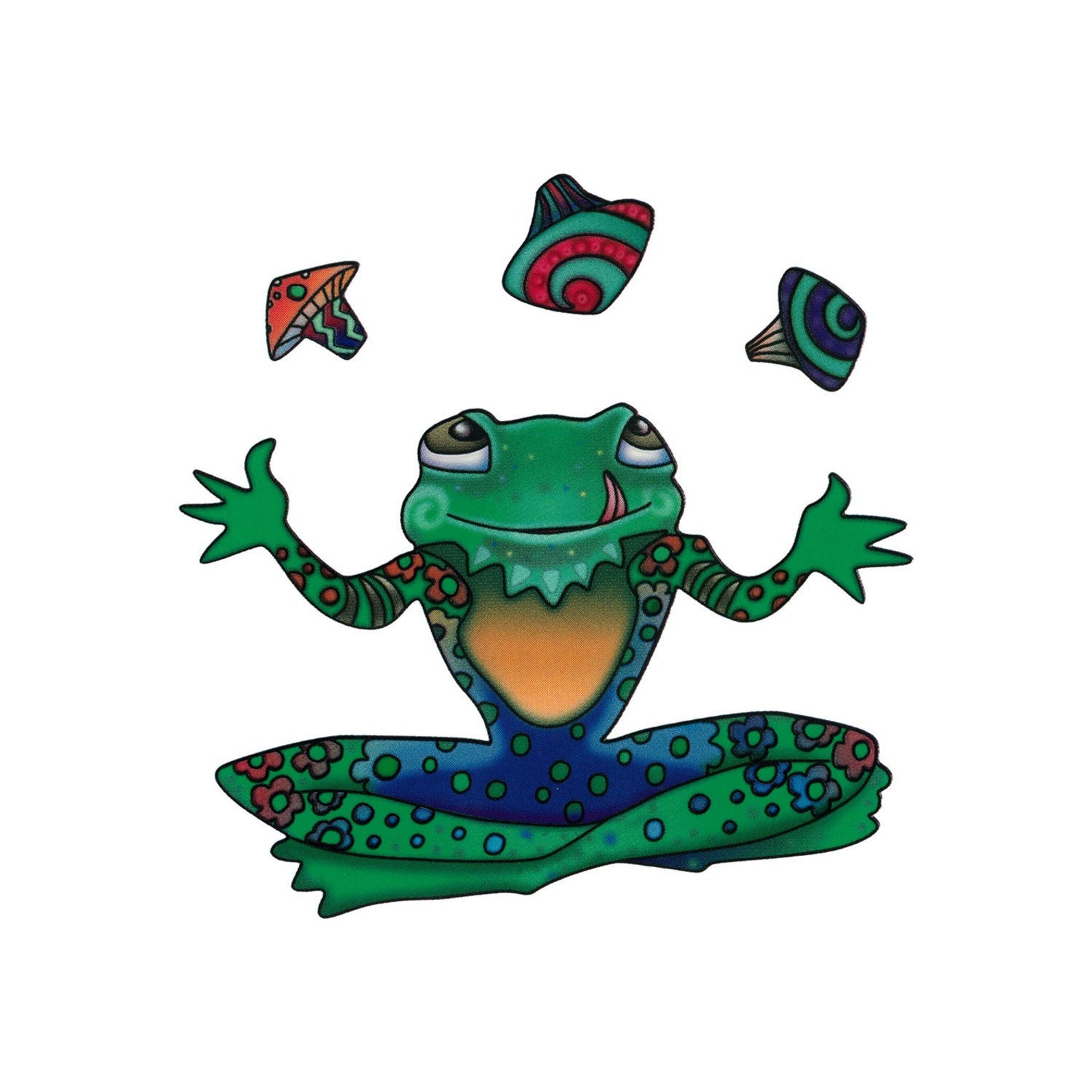 Juggling Frog Translucent Window Sticker / Decal 4.25 | Etsy