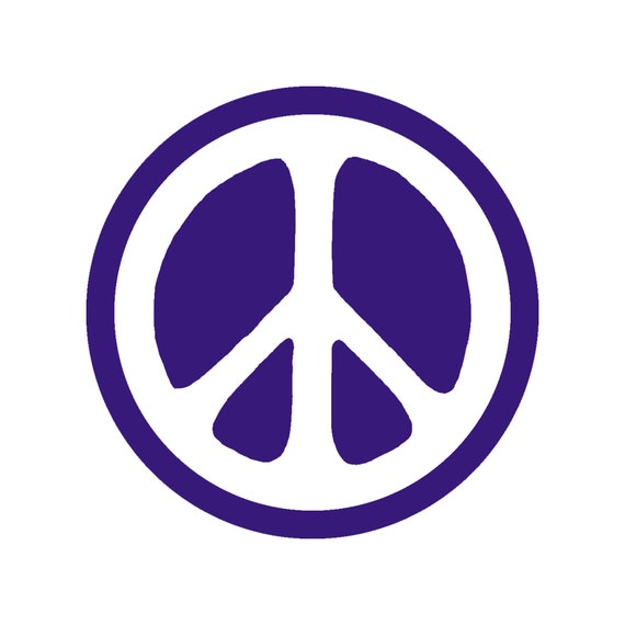 Reverse Peace Sign Vinyl Decal / Rub on Sticker 14 Colors | Etsy