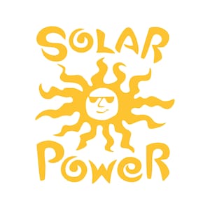 Solar Power Sun Clean Energy Vinyl Decal / Rub on Sticker - 14 Colors ...