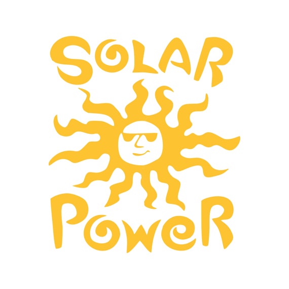 Solar Power Sun Clean Energy Vinyl Decal / Rub on Sticker 14 - Etsy