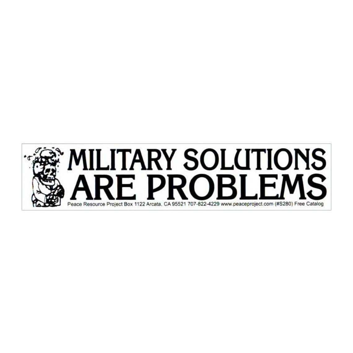 Military Solutions are Problems Bumper Sticker / Decal or | Etsy