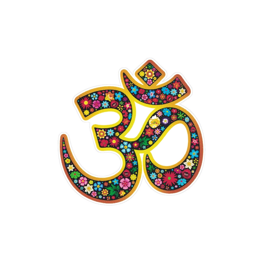 Aum Om Ohm Symbol Meditation Yoga Colorful Bumper Sticker Decal for ...