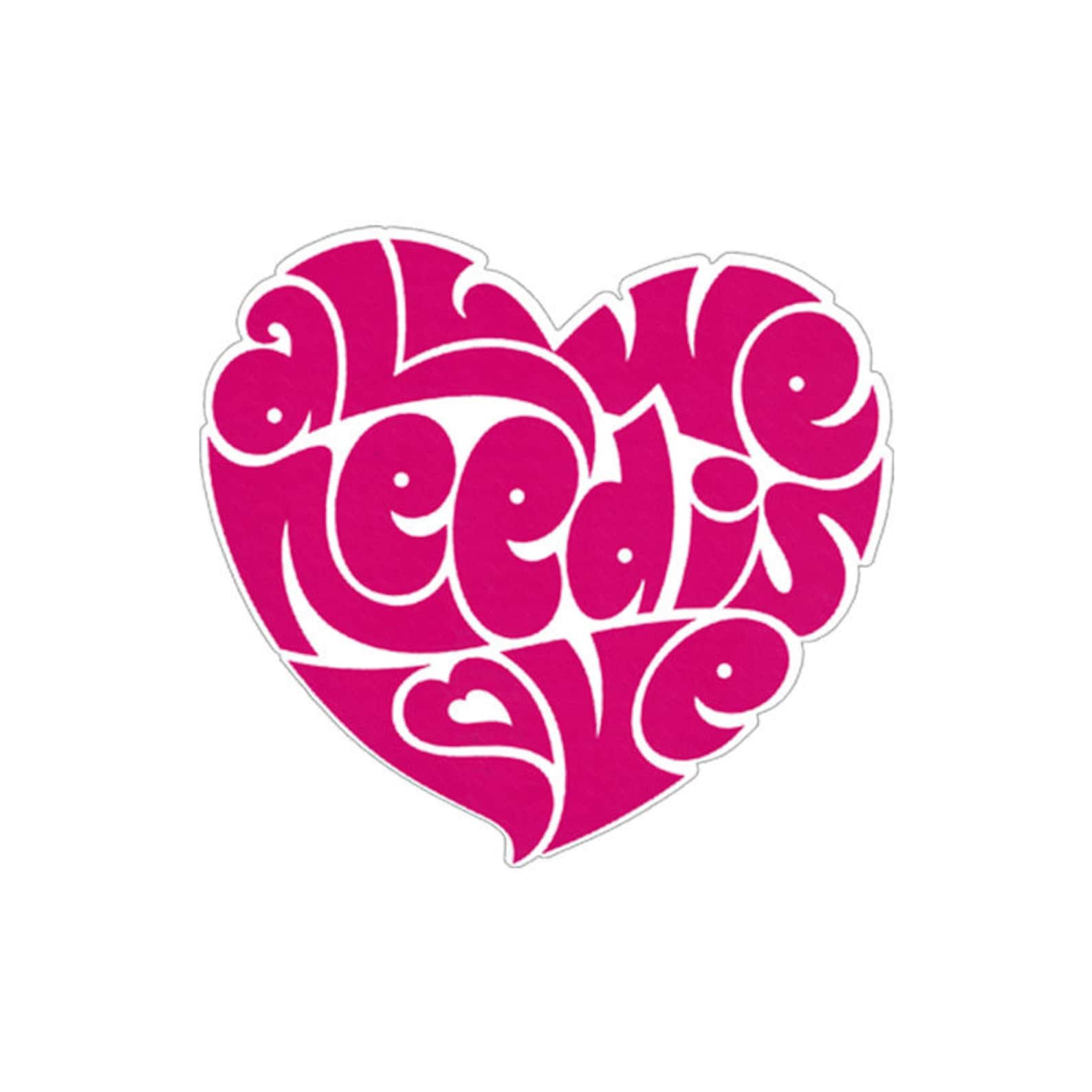 All We Need is Love Small Love Heart Bumper or Laptop - Etsy