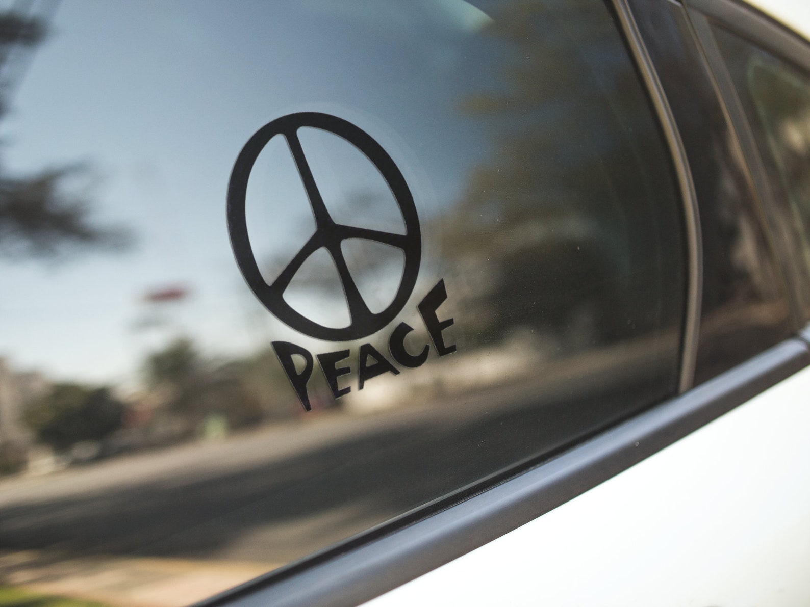 Peace Symbol With Peace Word Vinyl Decal / Rub on Sticker 14 - Etsy