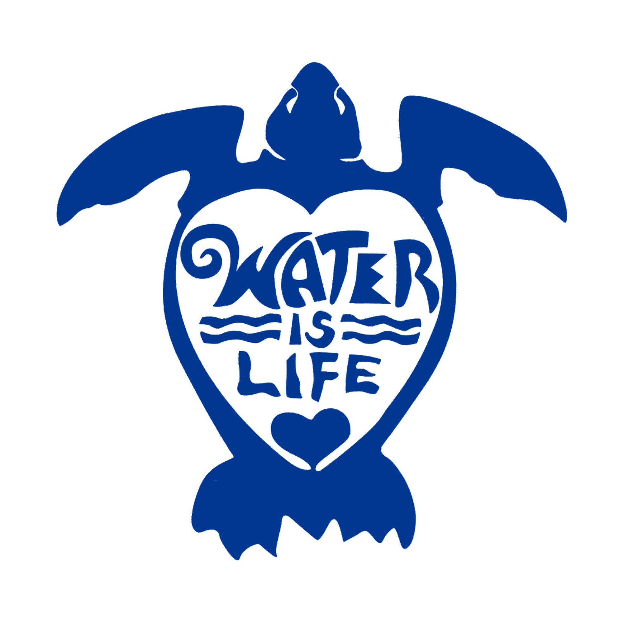 Water is Life Turtle Vinyl Decal / Rub on Sticker - 14 Colors Available ...