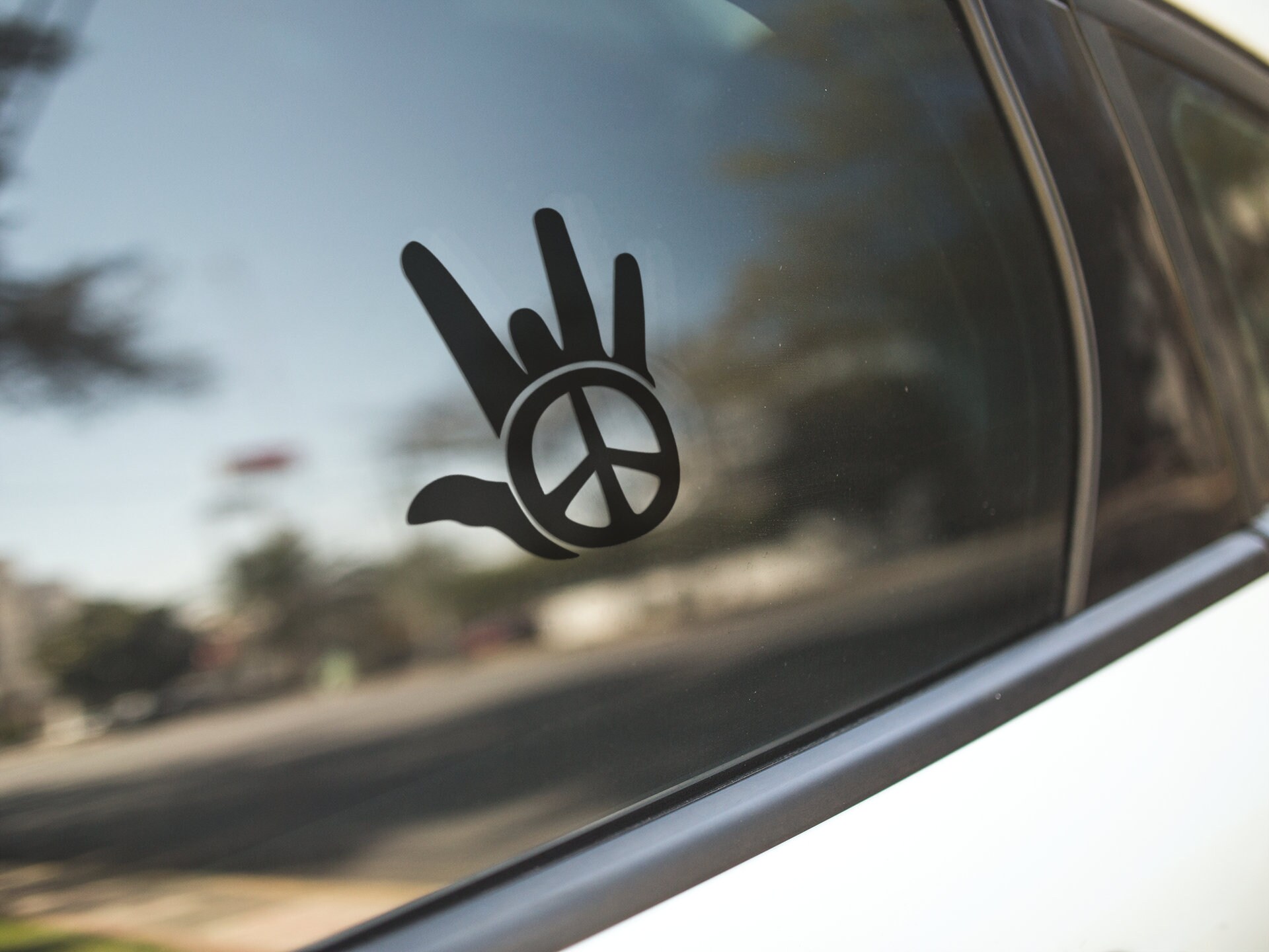 Jerry Garcia Style Hand Holding a Peace Sign Vinyl Decal / Rub on ...