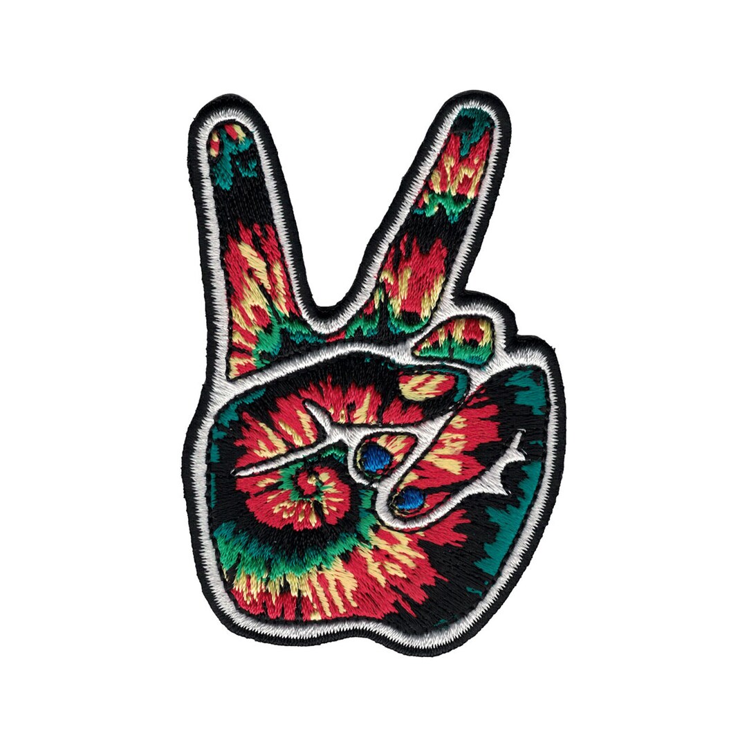 Tie Dye Peace Hand Patch - Iron on or Sew on (2" X 3") - Etsy