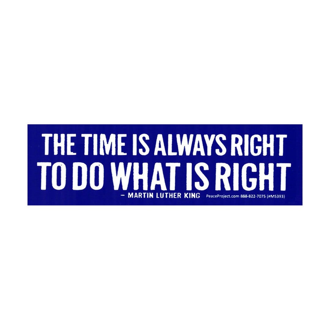 The Time is Always Right to Do What is Right - Martin Luther King Jr ...