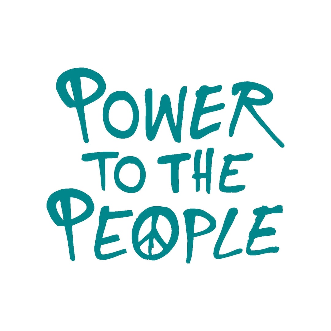Power to the People Anti-war Vinyl Decal / Rub on Sticker - 14 Colors ...