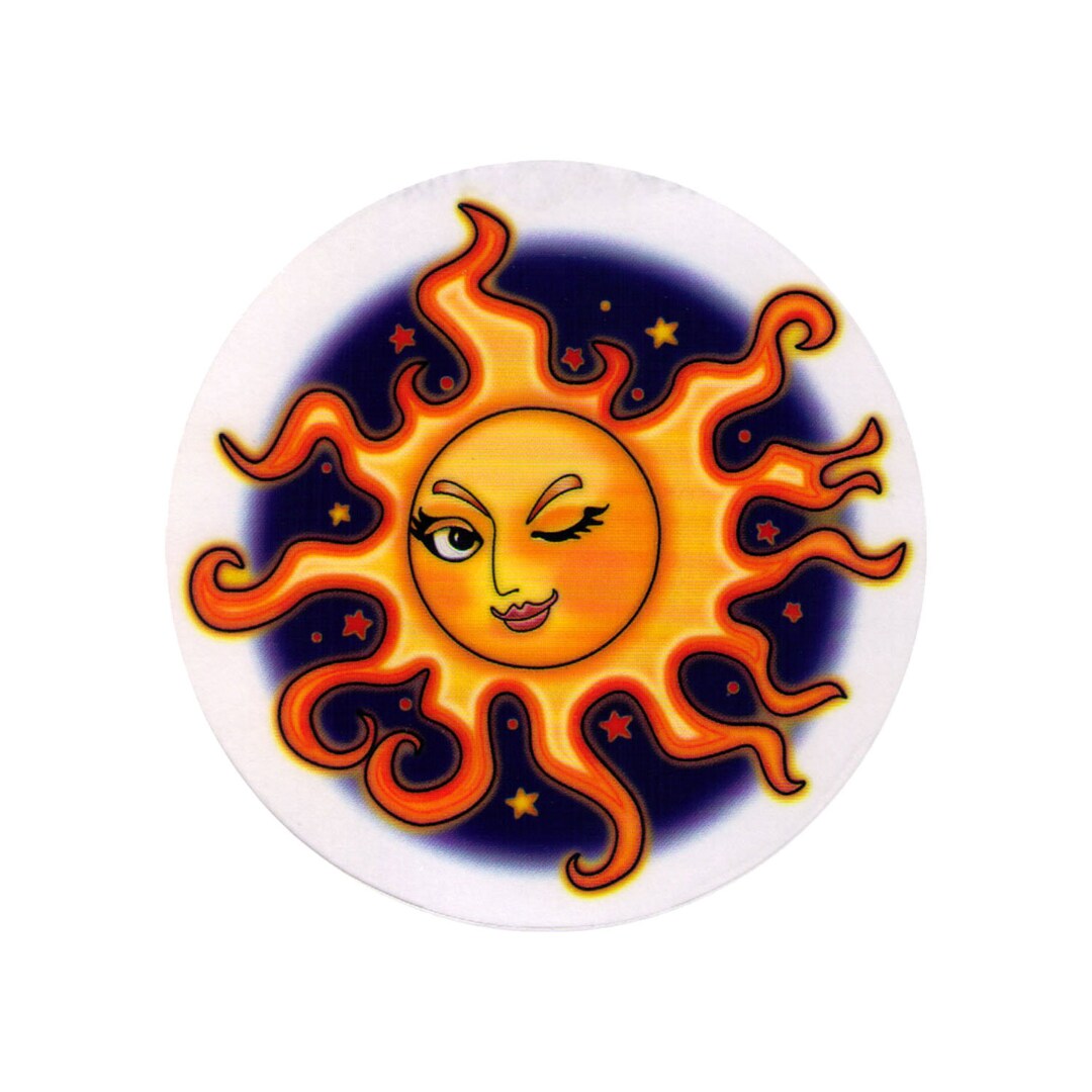 Seductive Sun - Translucent Window Sticker / Decal (4.75" Circular) - Etsy
