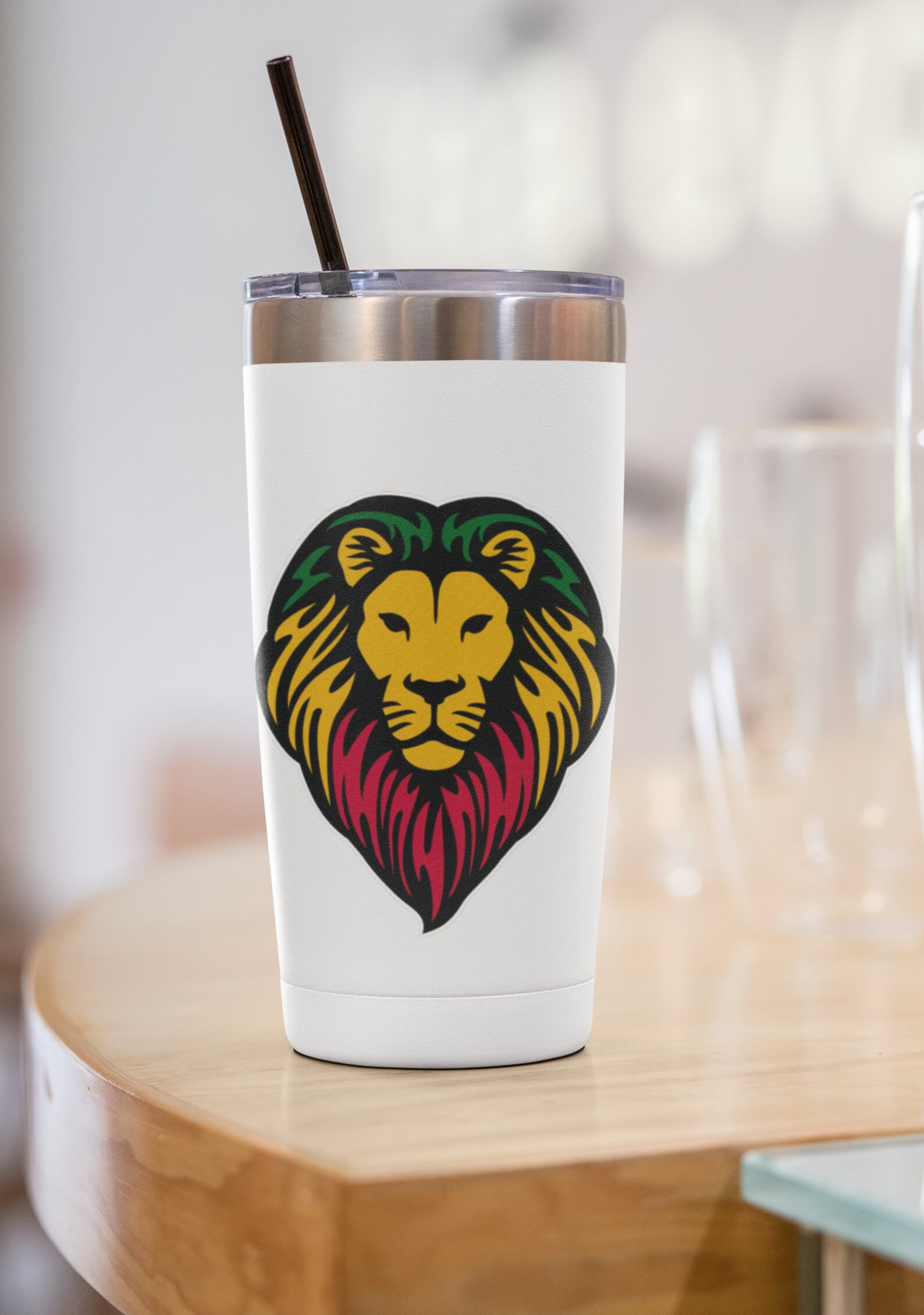 Rasta Lion of Judah Reggae Small Bumper Sticker Car Laptop Water Bottle ...