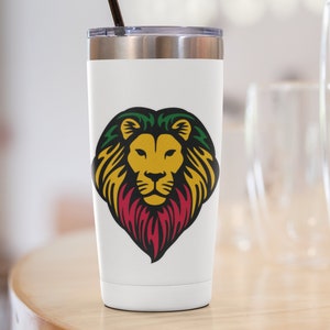 Rasta Lion of Judah Reggae Small Bumper Sticker Car Laptop Water Bottle ...