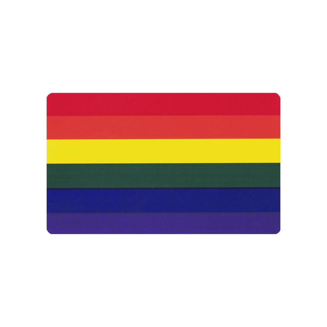 Rainbow Flag Small Bumper Sticker / Laptop Decal or Magnet 5.25" by 3. ...