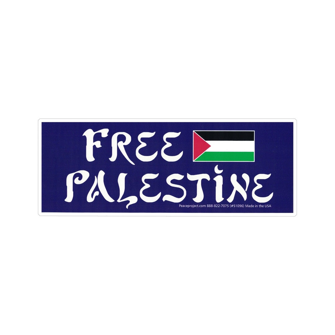 Free Palestine - Gaza Israel Middle East Peacemaking Bumper Sticker ...