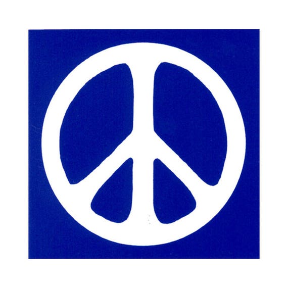 Dark Blue Peace Sign