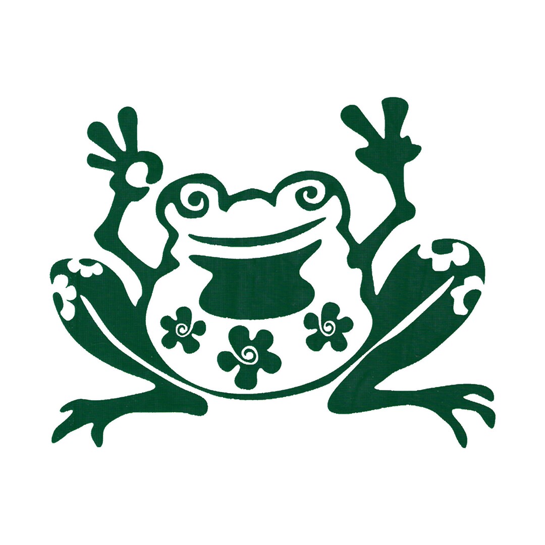 Peace Flower Frog Vinyl Decal / Rub on Sticker - 14 Colors Available (5 ...