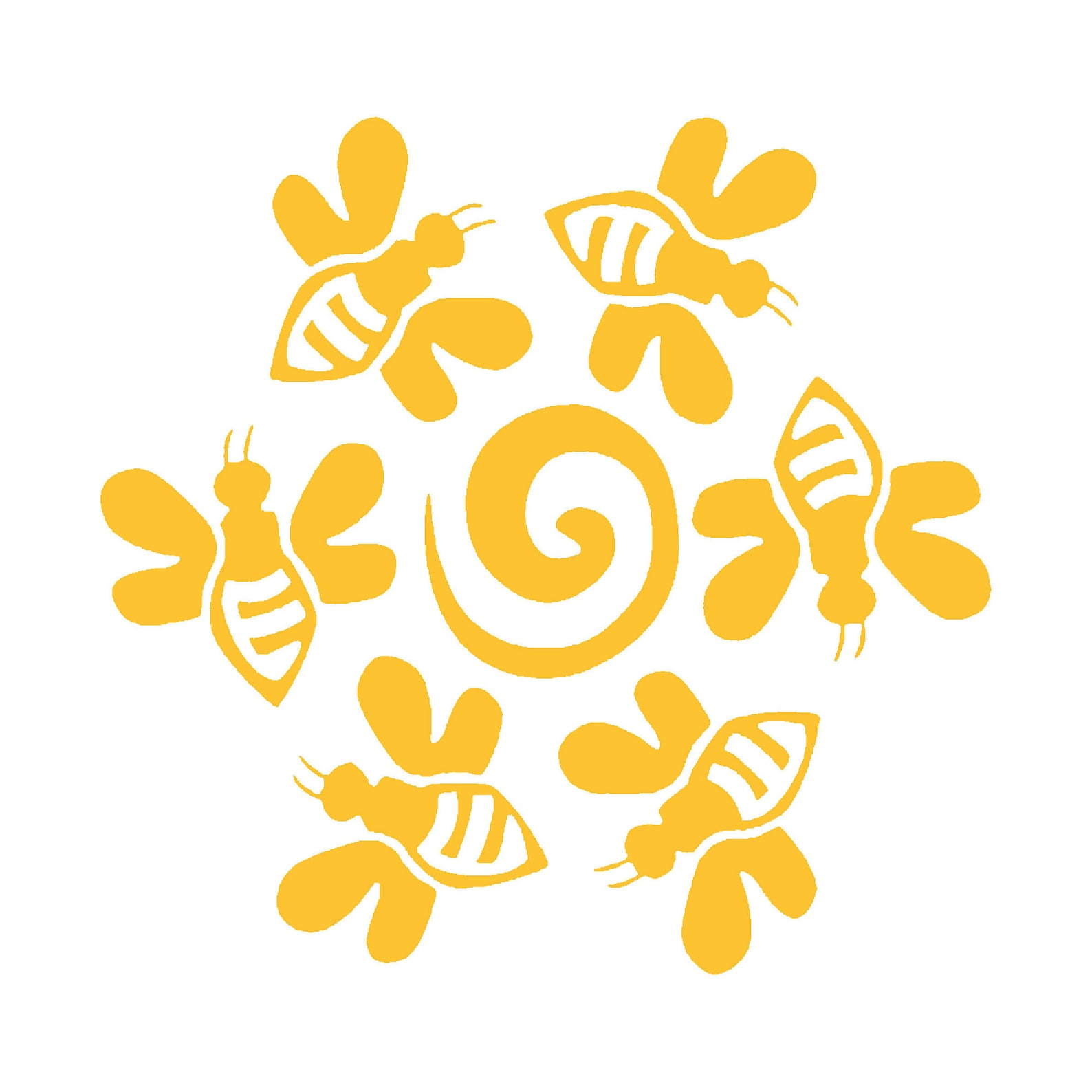 Bees in a Swirl Vinyl Decal / Rub on Sticker 14 Colors - Etsy