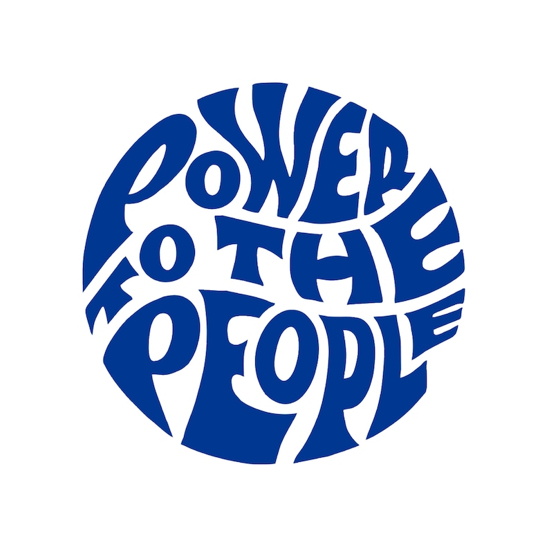 Power to the People Vinyl Decal / Rub on Sticker 14 Colors | Etsy