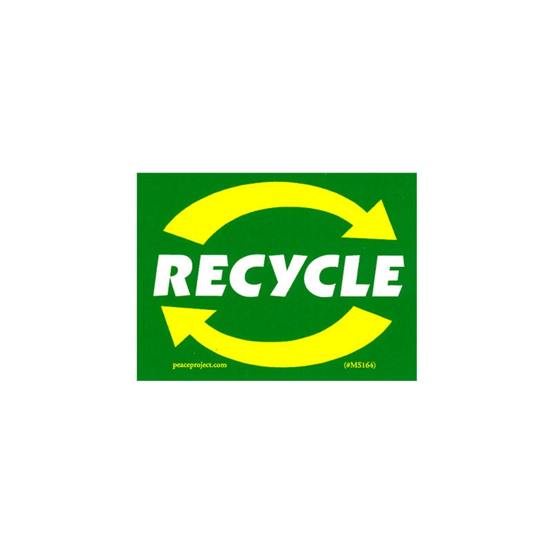 Recycle - Small Bumper Sticker / Laptop Decal or Magnet - Etsy