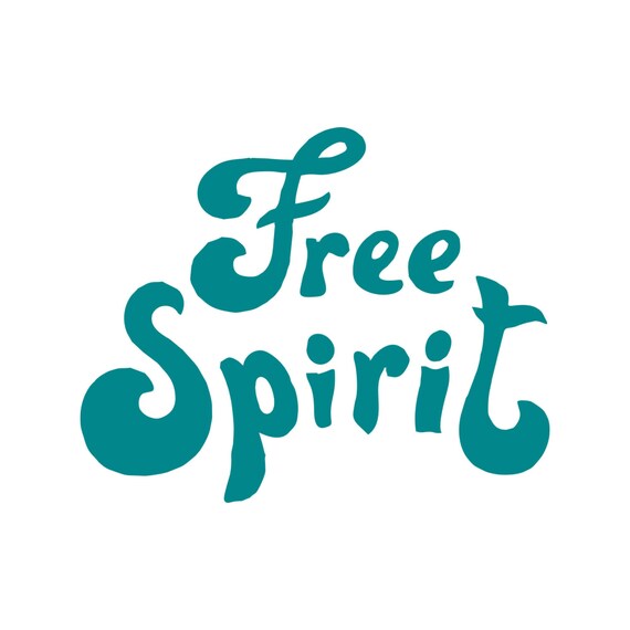 Free Spirit Vinyl Decal / Rub on Sticker 14 Colors Available - Etsy