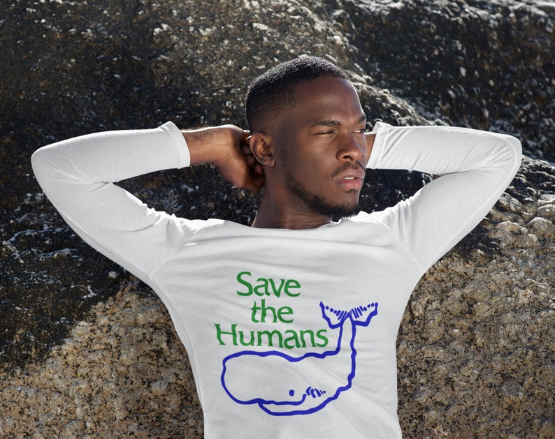 Save the Humans Long Sleeve 100% Organic Cotton T-shirt | Etsy