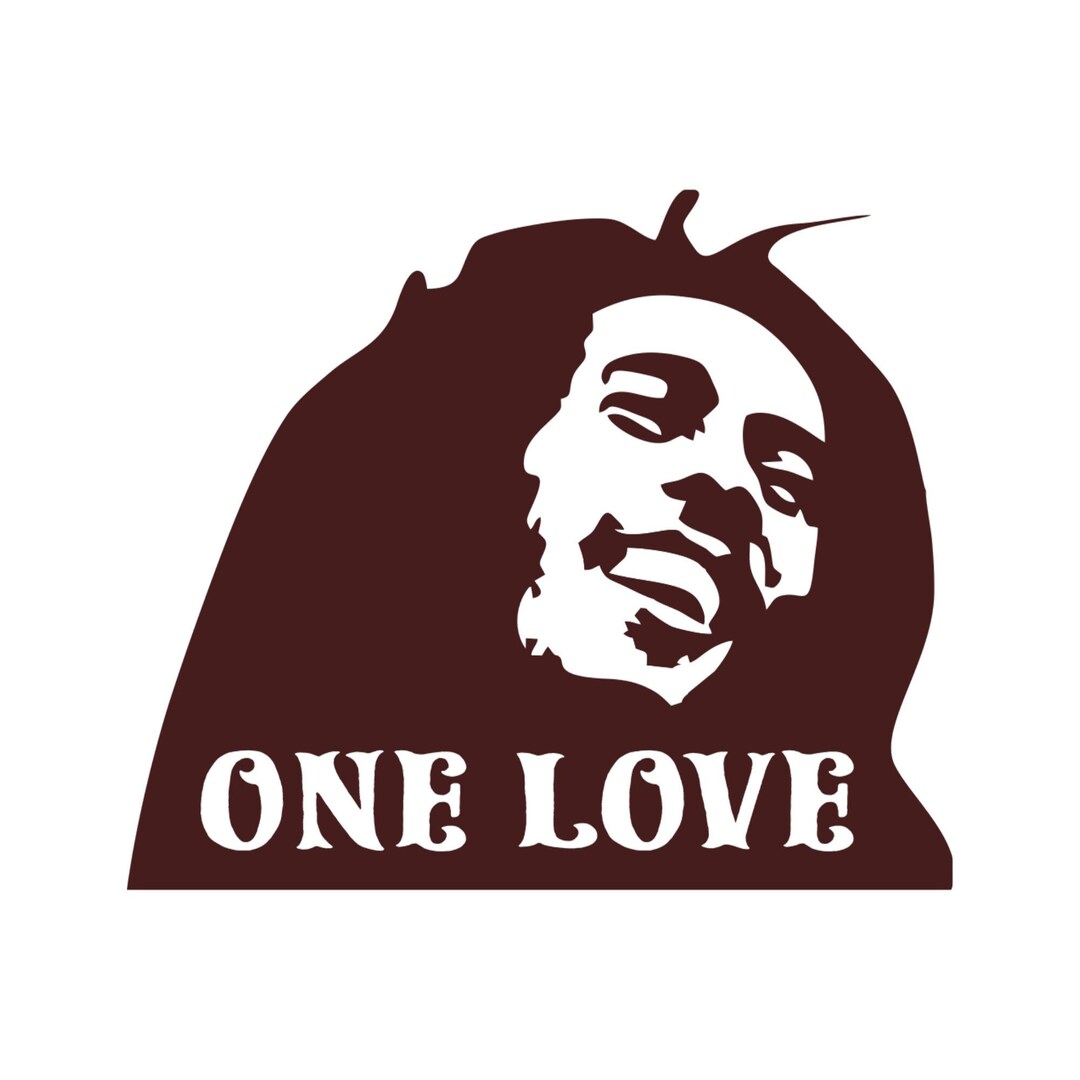 One Love Rasta Reggae Vinyl Decal / Rub on Sticker - 14 Colors ...